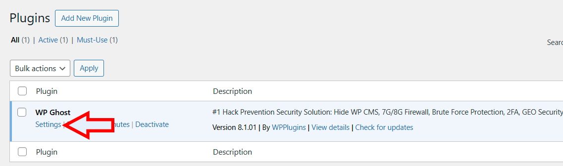 Install WP Ghost Lite Plugin