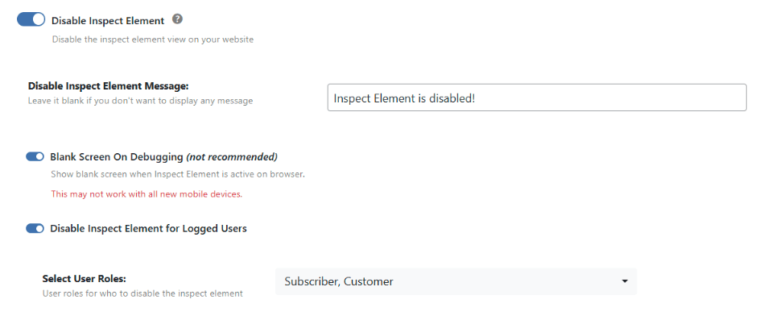 Disable Right-Click and Keys