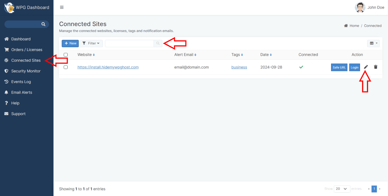 Disconnect a Website from WP Ghost Dashboard Guide